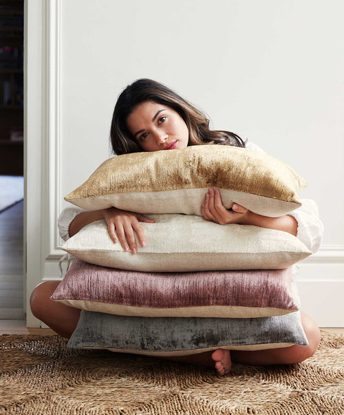 Talik Velvet Rectangular Cushion Cover - Bronze | CULTIVER - USA