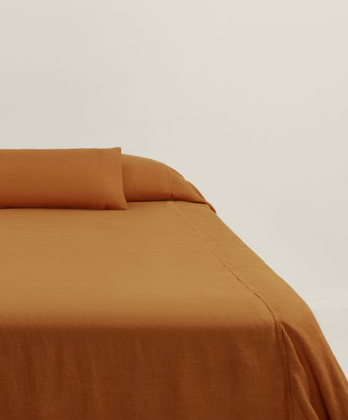 Repose Linen Bedcover - Turmeric | CULTIVER - USA