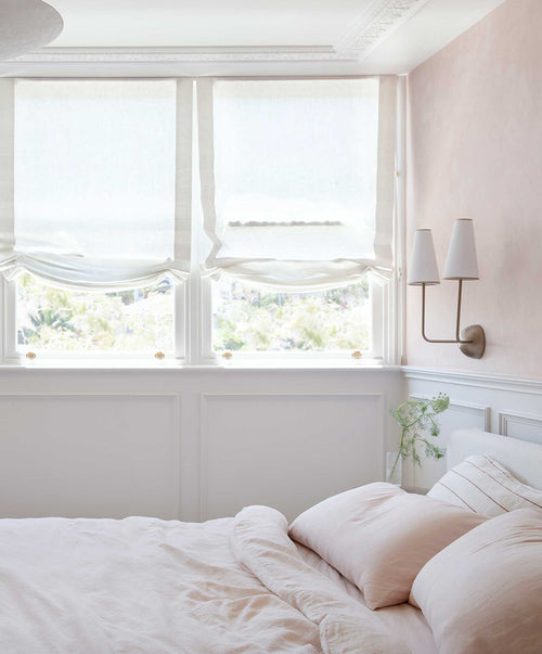 Linen Fitted Sheet - Blush | CULTIVER - USA