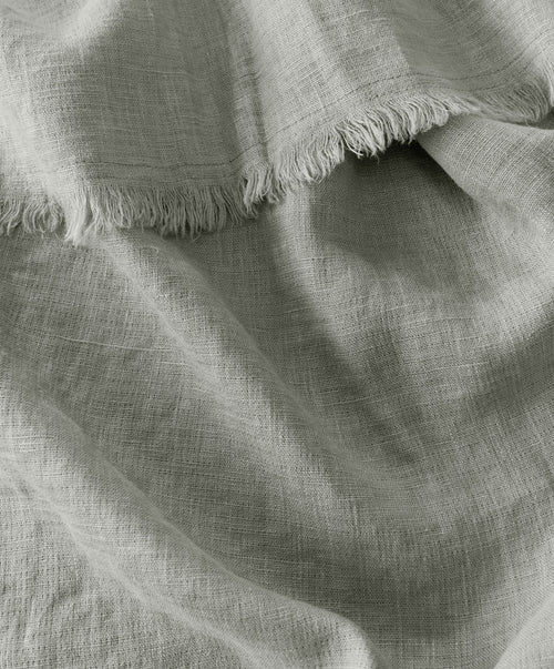 Freya Linen Throw - Stone | CULTIVER - USA