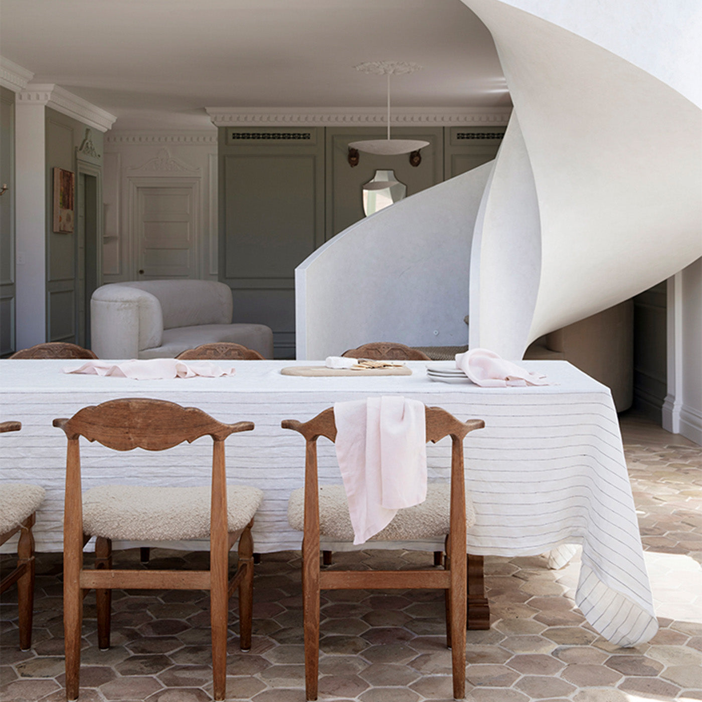 Pencil Stripe Linen Collection - Bedding & Dining - CULTIVER- CULTIVER- USA